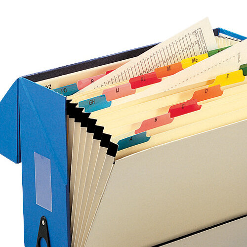 Expanding Box File Organiser 19 Pocket A-Z Foolscap Blue 5 Starr - Hunt ...