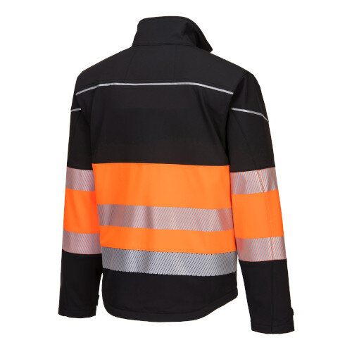 Portwest PW375 PW3 Softshell Jacket Class 1 Black & Orange Medium ...