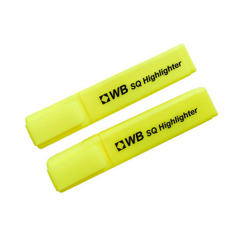 HiGlo Highlighter Pens Yellow Pack 10 WX01111 - Hunt Office UK