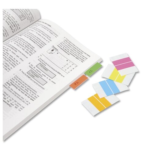 Concord Self Adhesive Index Fluorescent Tabs Assorted 38mm Pack 24 ...