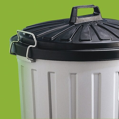 Addis Dustbin Round Composite with Lid plus Locking Clips 90 Litres ...