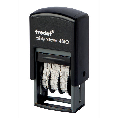 Trodat Printy Dater 4810 Stamp Self Inking 20 x 3.8mm Black - Hunt ...