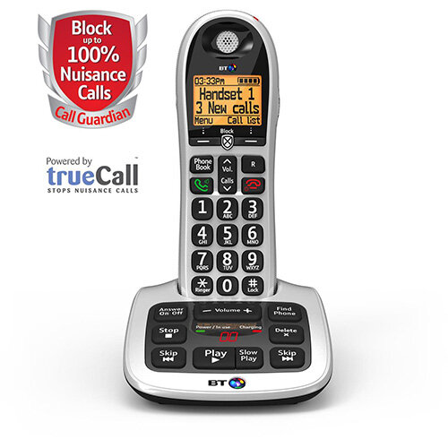 BT 4500 Single Handset DECT Telephone with Answering Machine Ref 69266 ...
