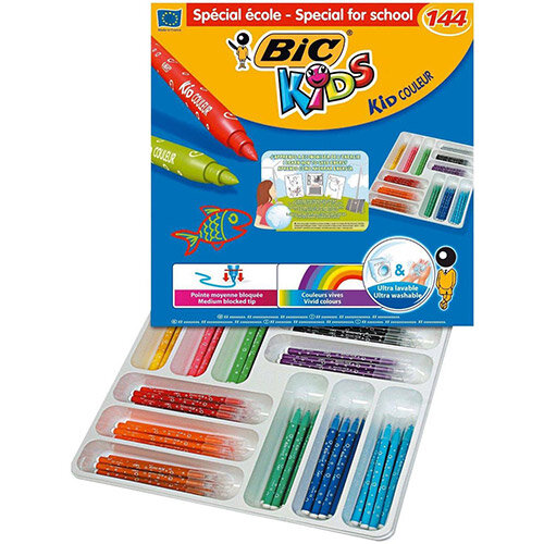 Bic Visa XL Class Pack Assorted Pens Pack of 144 - Hunt Office UK