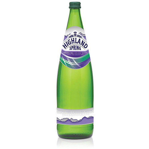 Highland Spring Sparkling Mineral Water 1L Glass Bottes Ref 390009 Pack ...