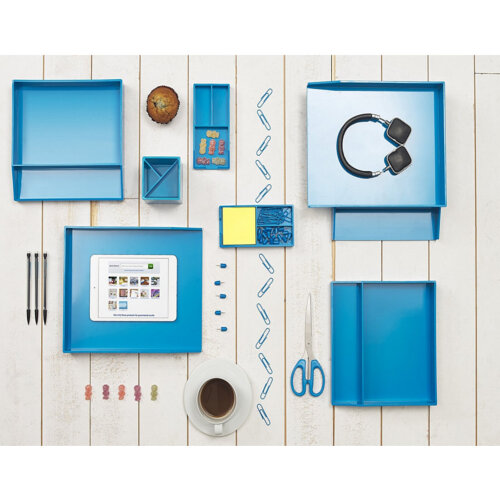 Blue Desk Tidy 7 Compartments W164xD116xH85mm Avery Basics - Hunt Office UK