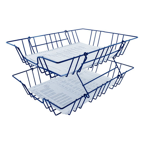 Letter Tray Wire A4 Blue - Hunt Office UK