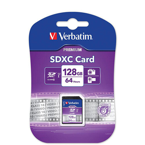 Verbatim SD Card Class 10 128GB Ref 44025 - Hunt Office UK