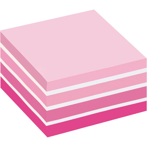 Post-it Note Cube Pad of 450 Pastel Pink Sheets 76x76mm - Hunt Office UK