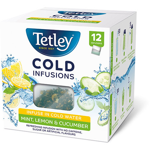 Tetley Cold Infusions Mint Lemon & Cucumber Ref 1603A Pack of 12 - Hunt ...
