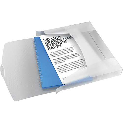 Rexel Choices Box File PP Elastic Strap 40mm Spine A4 Trans White Pack ...