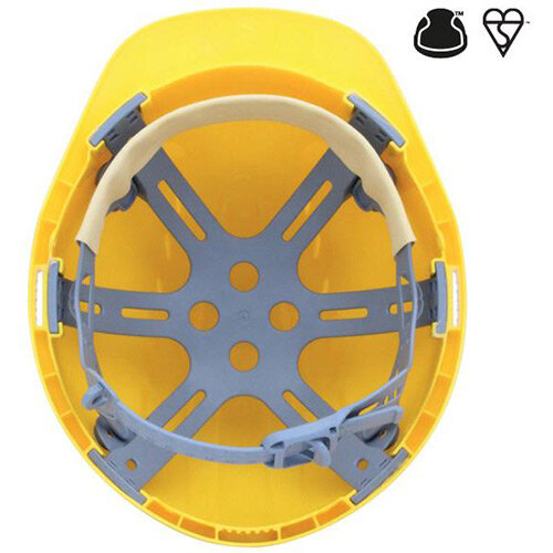JSP EVO2 Vented Safety Helmet with Slip Ratchet Yellow - Hunt Office UK