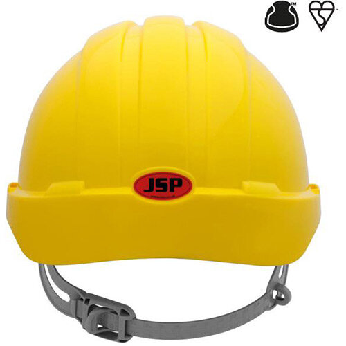 JSP EVO2 Vented Safety Helmet with Slip Ratchet Yellow - Hunt Office UK