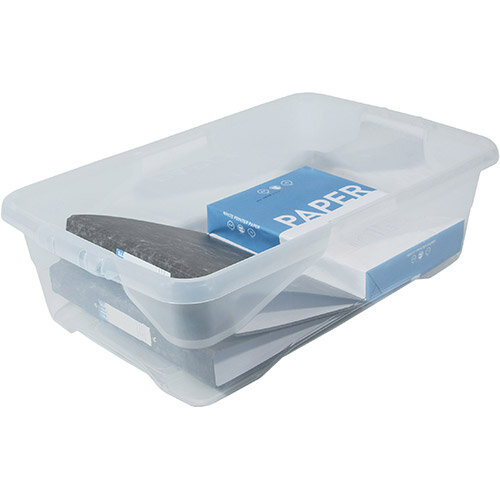 Strata Curve Box 30 Litre Clear Ref XW201B-CLR - Hunt Office UK