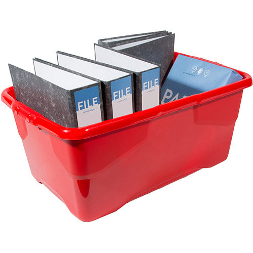 Strata Curve Box 42 Litre Red Ref XW202B-RED - Hunt Office UK