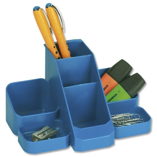 Blue Desk Tidy 7 Compartments W164xD116xH85mm Avery Basics - Hunt Office UK