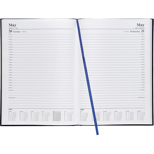 5 Star Office 2020 Appointment Diary Day to Page Casebound and Sewn ...