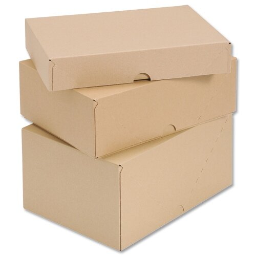Mailing Cartons With Lid A4 305x215x100mm Brown Pack of 10 - Hunt Office UK