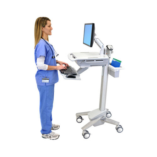 Ergotron StyleView EMR Cart with LCD Arm - Cart for LCD display ...