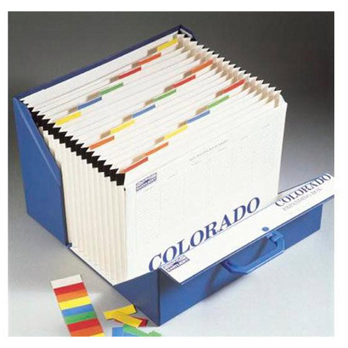 Rexel Colorado Expanding Box File A-Z Foolscap Blue Ref 31713EAST ...