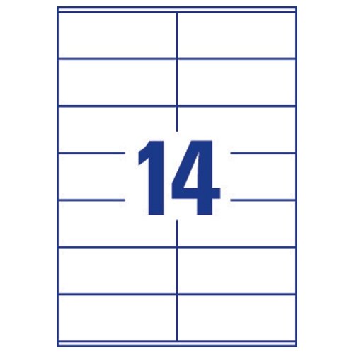 Q-Connect Copier Labels 105x42mm 14 per A4 Sheet Butt Cut Pack of 100 ...