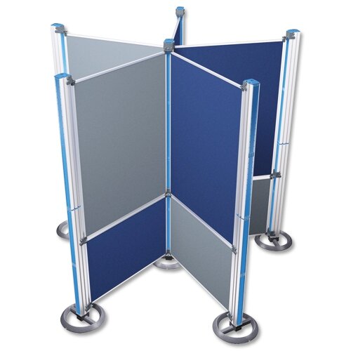 Nobo Free Standing Display Panels Modular Upright Pole and Base 1902216 ...