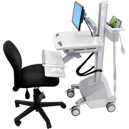 Ergotron StyleView EMR Cart with LCD Arm, LiFe Powered - Cart for LCD ...