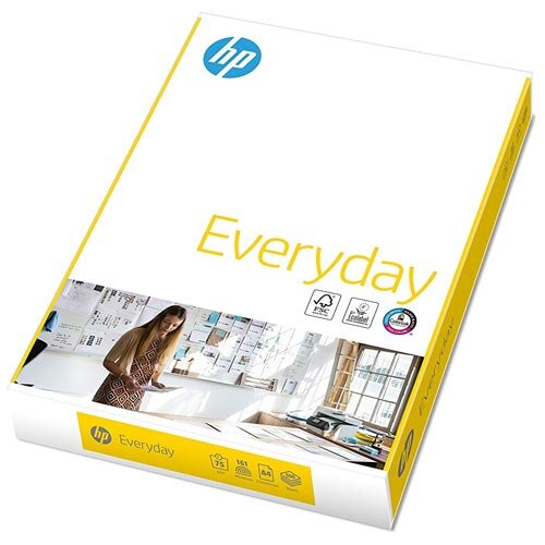 HP Hewlett Packard A4 75gsm White Everyday Printer/Copier Paper Box of ...