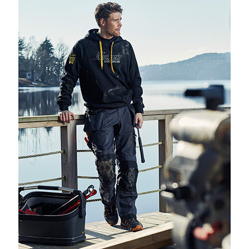 Snickers Canvas+ Trousers With Holster Pocket Navy Waist 44" Inside leg ...