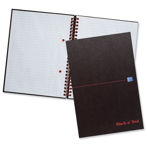 Black n Red A4 Wirebound Book Recycled 140 Pages H67023 Pack 5 - Hunt ...