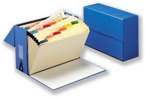 Expanding Box File Foolscap Blue 20 Pockets A-Z 5 Star - Hunt Office UK
