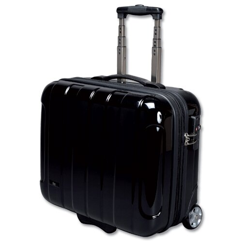 Black Business Trolley ABS Plastic with Removable Laptop Case JSA ...