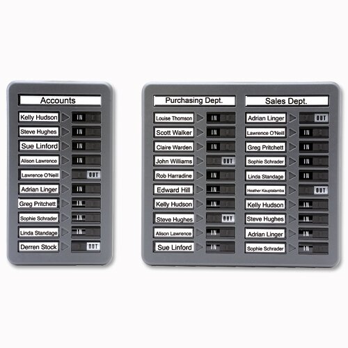 In Out Board Single Column 10 Name W207xH360mm Indesign - Hunt Office UK