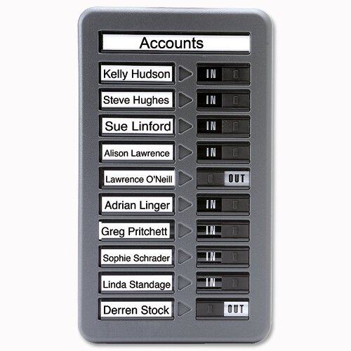 In Out Board Single Column 10 Name W207xH360mm Indesign - Hunt Office UK