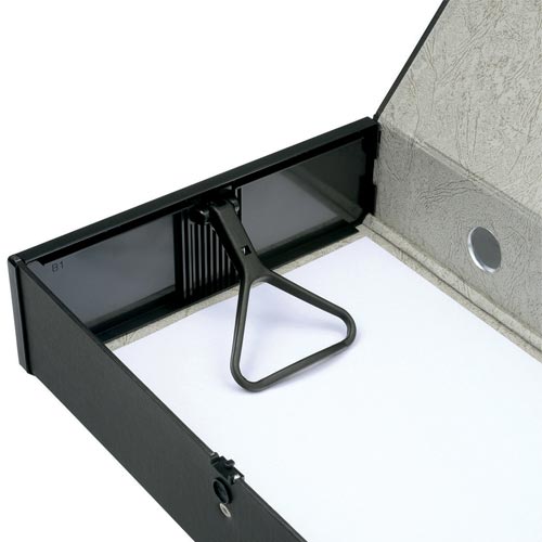 Box File Foolscap Black 70mm Spine Lock Spring Finger Pull 5 Star ...