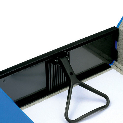 5 Star Box File Foolscap Blue 70mm Spine Lock Spring Finger Pull ...