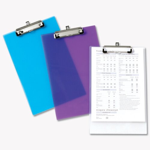 Rapesco Plastic Clipboards A4 Shatterproof Assorted Transparent Colours ...