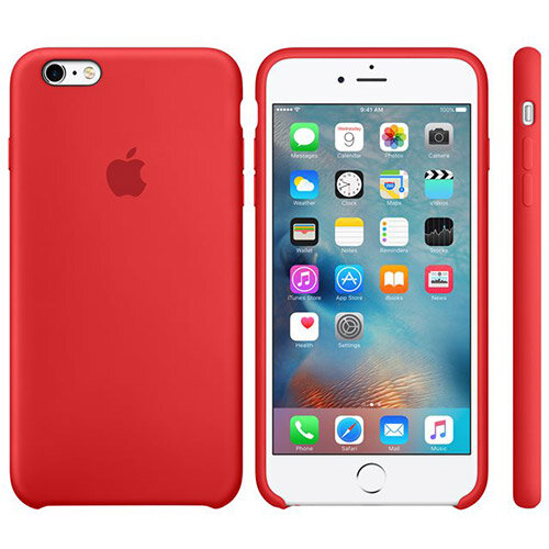Apple (PRODUCT) RED - Back cover for mobile phone - silicone - red ...