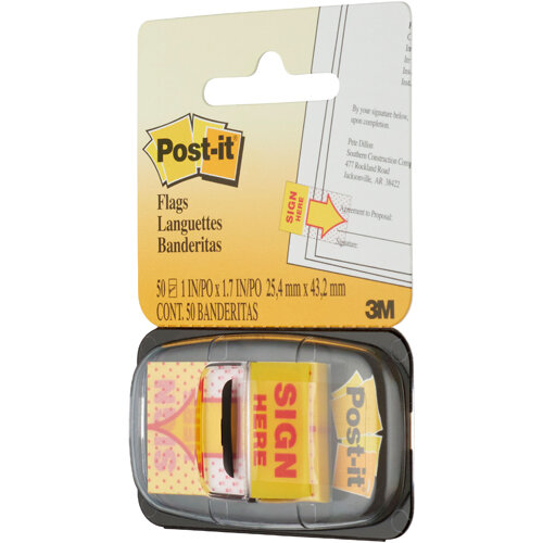 Post-it Sign Here Index Pack of 50 W25mm - Hunt Office UK