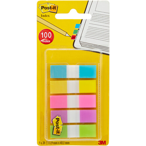 Post it Index Tabs Bright Colours 683-5Cb Pack 100 - Hunt Office UK
