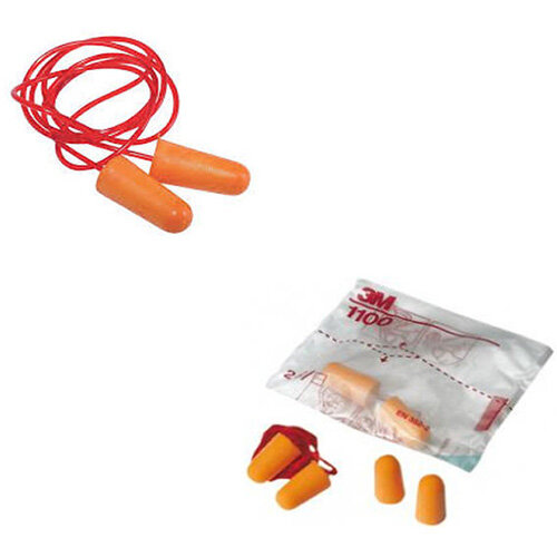 3M Foam Ear Plugs Corded 37dB Noise Reduction Orange (Pack of 100) - Hunt Office UK