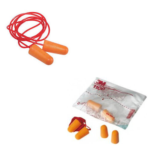 3M Foam Ear Plugs Corded 37dB Noise Reduction Orange (Pack of 100) - Hunt Office UK