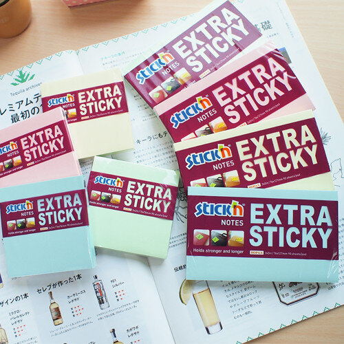 ValueX Extra Sticky Notes 76x127mm 90 Sheets Pastel Colours (Pack 6 ...