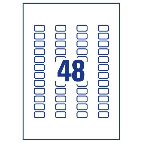 Avery 48 Per Sheet Clear Laser Label (Pack of 1200) - Hunt Office UK