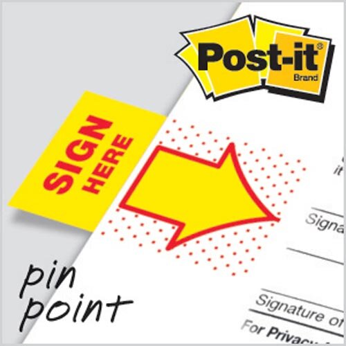 Post-it Sign Here Index Pack of 50 W25mm - Hunt Office UK