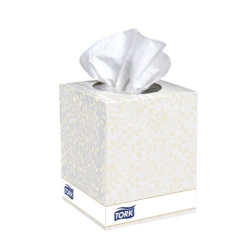 Tork Facial Tissues Cube Box 2 ply 100 Sheets White Pack of 30 Ref ...