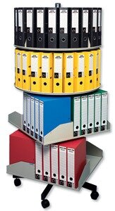 Rotadex Platfile Square Filing Platform 20 Box Files Dove Grey - Hunt ...