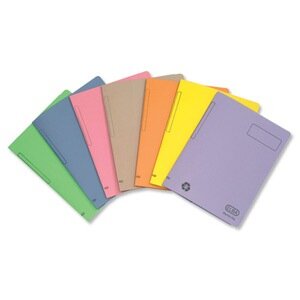 Flat File Foolscap Buff with Front Pocket Capacity 50mm Pack 25 Elba ...