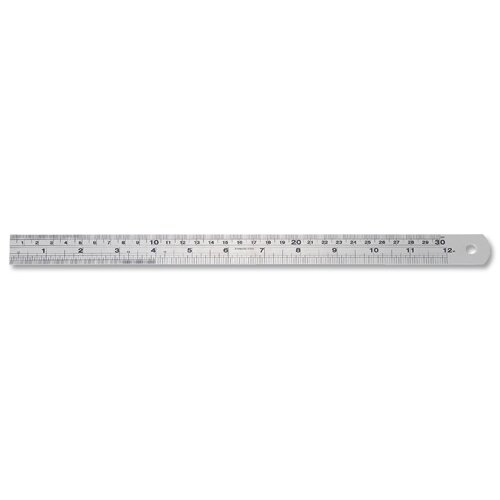 Linex 30cm Ruler Stainless Steel Imperial and Metric with Conversion ...