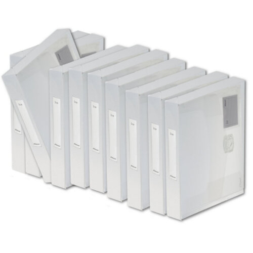A4 Document Box Polypropylene 25mm Translucent Clear Pack 10 Rexel Ice ...